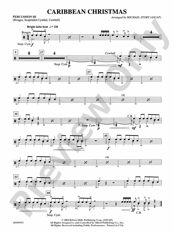 Caribbean Christmas: 3rd Percussion: 3rd Percussion Part - Digital ...