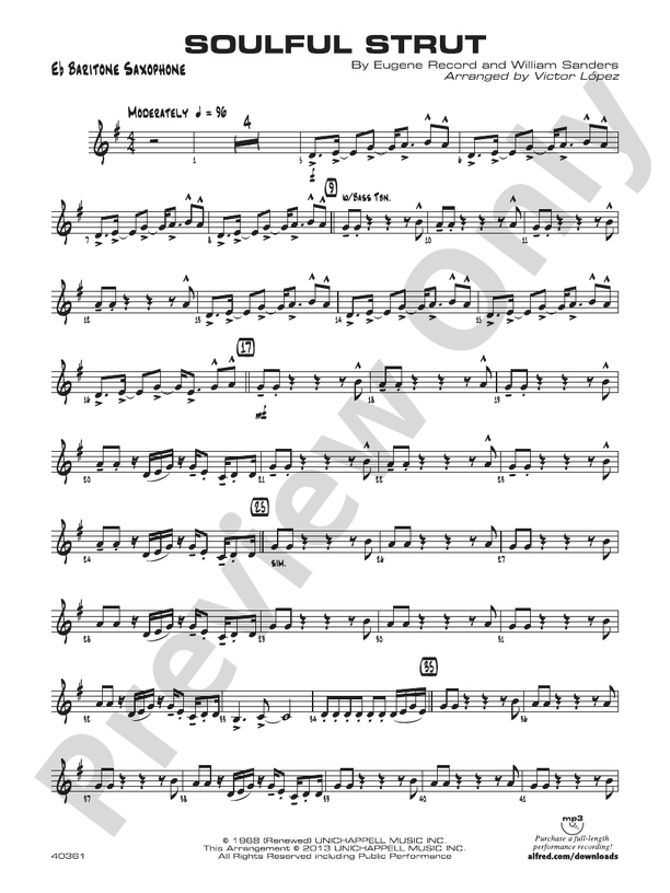 Soulful Strut: E-flat Baritone Saxophone: E-flat Baritone Saxophone Part - Digital Sheet Music ...