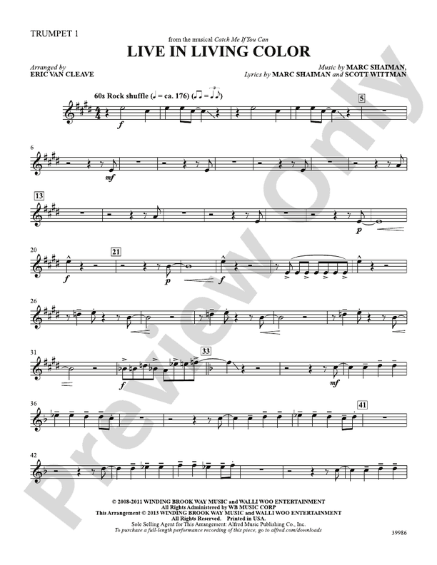 Live in Living Color (from the musical Catch Me If You Can): 1st B-flat ...