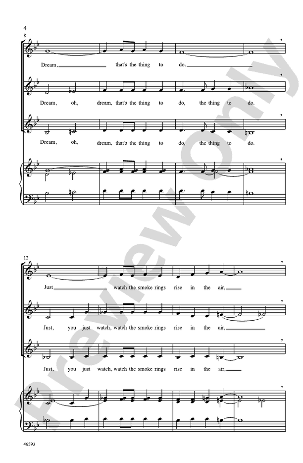 Dream: SSA, a cappella Choral Octavo: Johnny Mercer - Digital Sheet ...