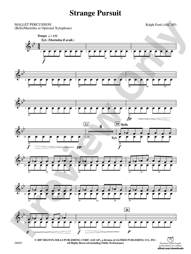 Strange Pursuit: Mallets: Mallets Part - Digital Sheet Music Download