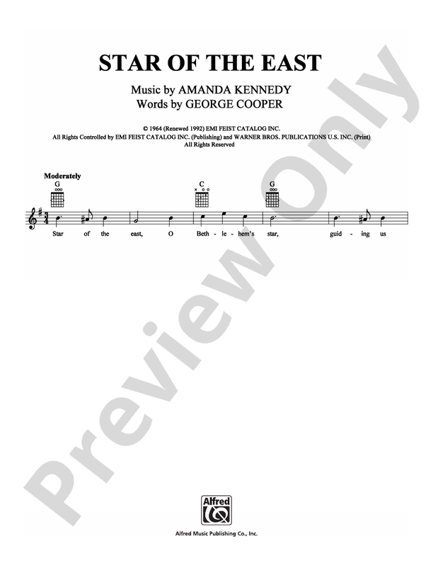 Star of the East: Lead Sheet: Amanda Kennedy - Digital Sheet Music Download