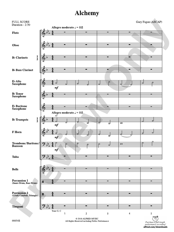 Alchemy: Score: Concert Band Score - Digital Sheet Music Download