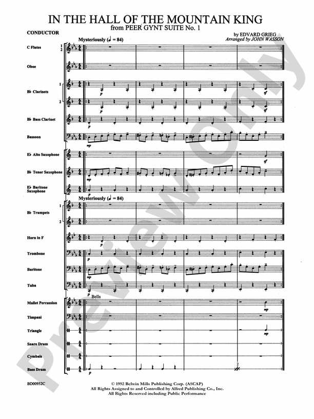 In the Hall of the Mountain King (from Peer Gynt Suite No. 1): Concert ...