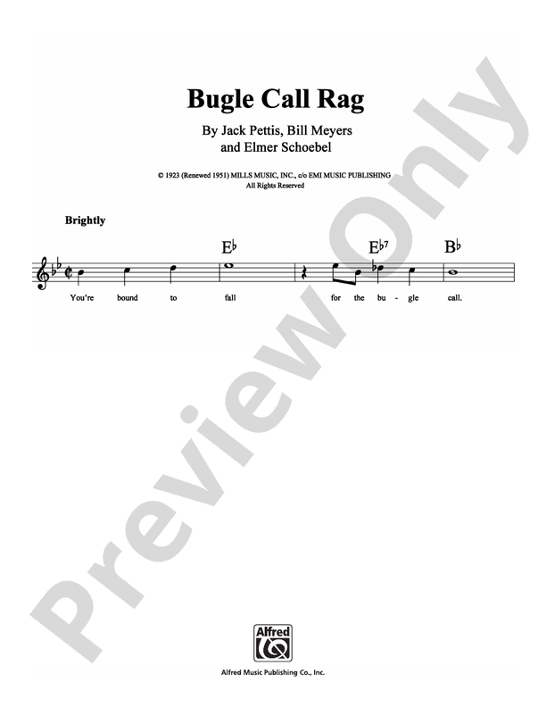 Bugle Call Rag: Lead Sheet: Benny Goodman - Digital Sheet Music Download