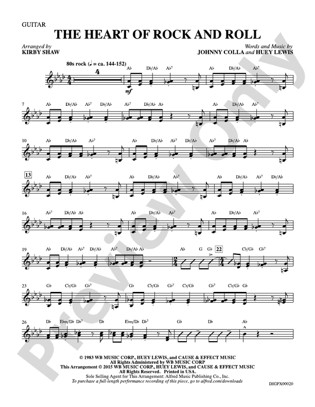 The Heart of Rock and Roll: Guitar: Guitar Part: Johnny Colla - Digital ...