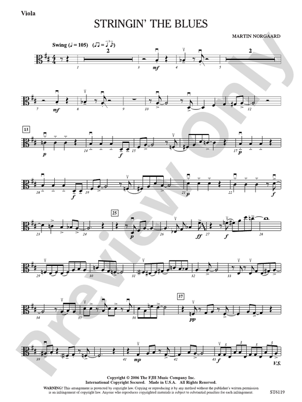 Stringin' the Blues: Viola/Viola Solo Sheet: Viola/Viola Solo Sheet ...