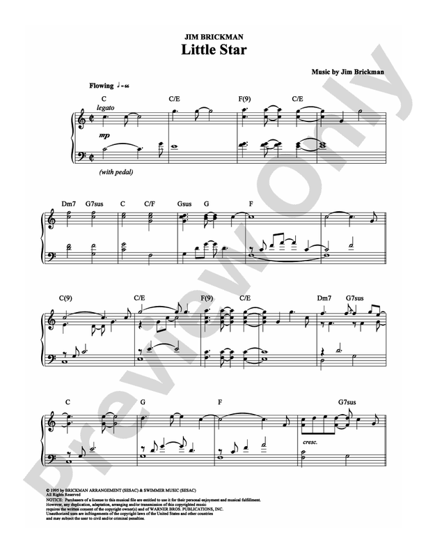 Little Star: Piano: Jim Brickman - Digital Sheet Music Download