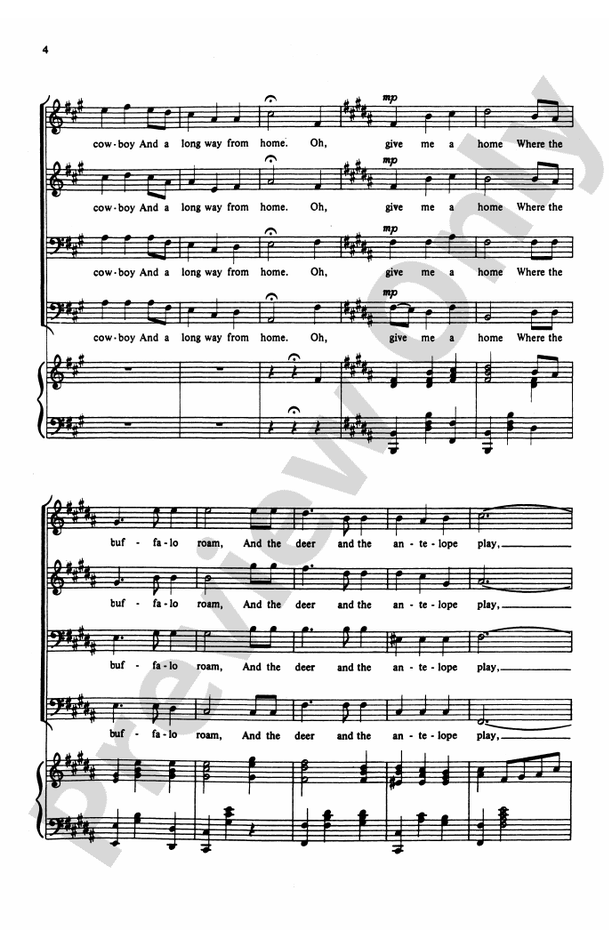 Western Songs: TTBB Choral Octavo - Digital Sheet Music Download