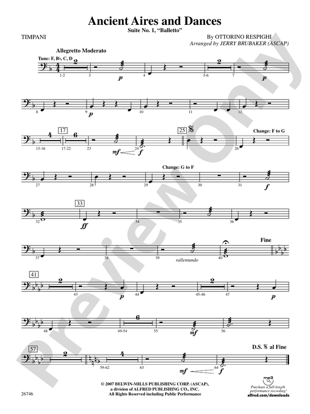 Ancient Aires and Dances: Timpani: Timpani Part - Digital Sheet Music ...