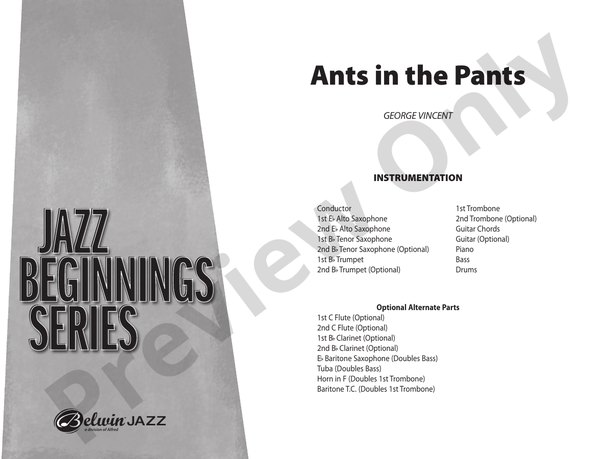 Ants in the Pants: Jazz Ensemble Conductor Score & Parts: George ...