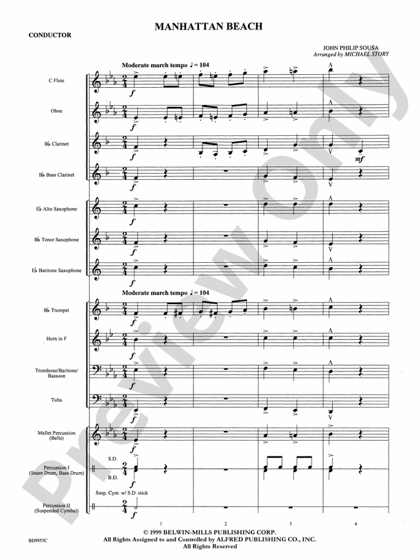 Manhattan Beach: Score: Concert Band Score - Digital Sheet Music Download