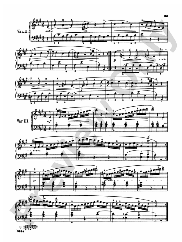 Haydn: Eight Various Compositions: 3. Arietta con Variazioni Part ...