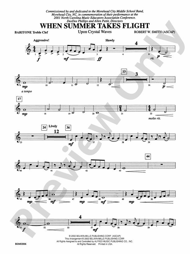 When Summer Takes Flight: Baritone T.C.: Baritone T.C. Part - Digital ...