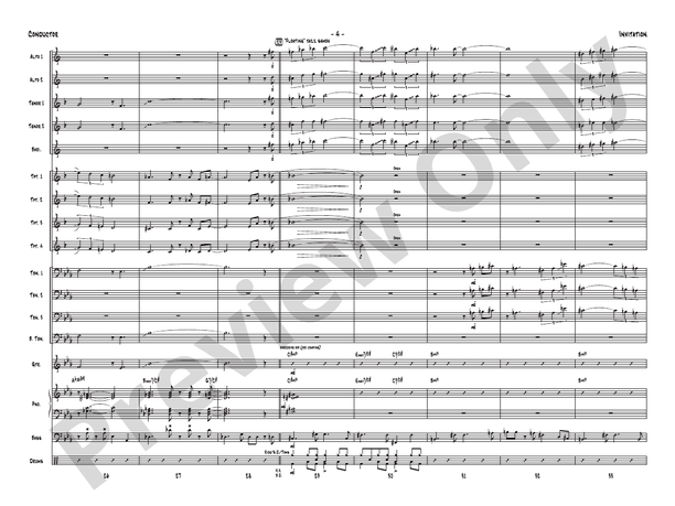 Invitation: Jazz Ensemble Conductor Score & Parts: Bronislau Kaper ...