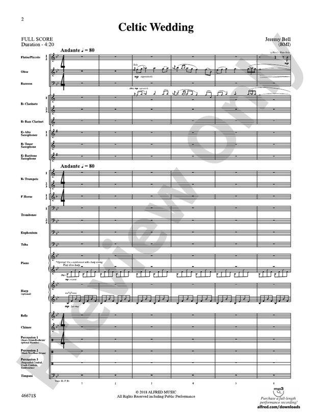 Celtic Wedding: Score: Concert Band Score - Digital Sheet Music Download