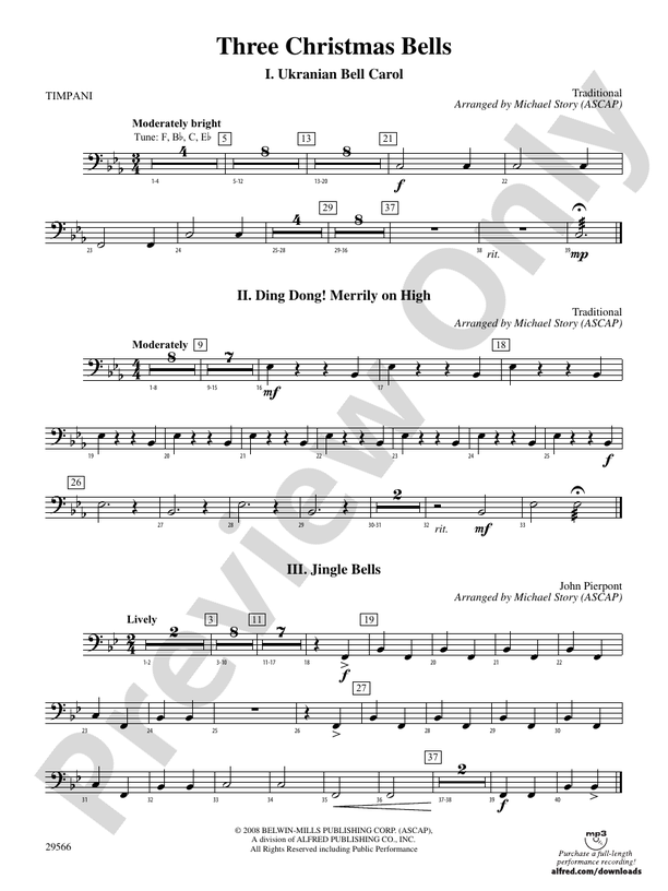 Three Christmas Bells (I. Ukranian Bell Carol, II. Ding Dong! Merrily ...