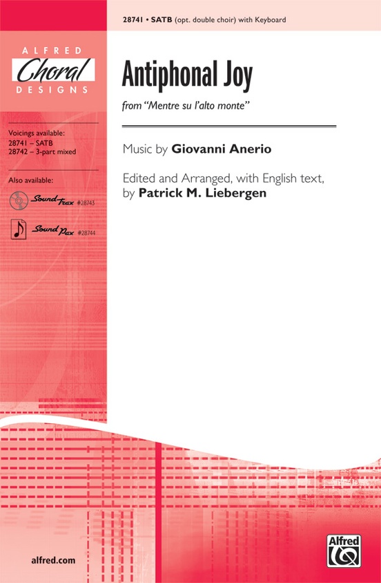 Antiphonal Joy: SATB Choral Octavo: Giovanni Anerio | Sheet Music