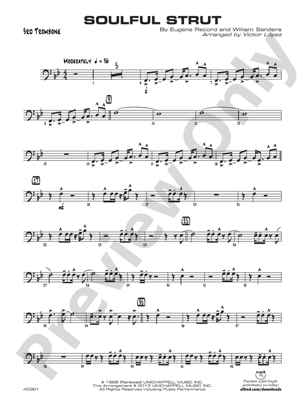 Soulful Strut: 3rd Trombone: 3rd Trombone Part - Digital Sheet Music ...