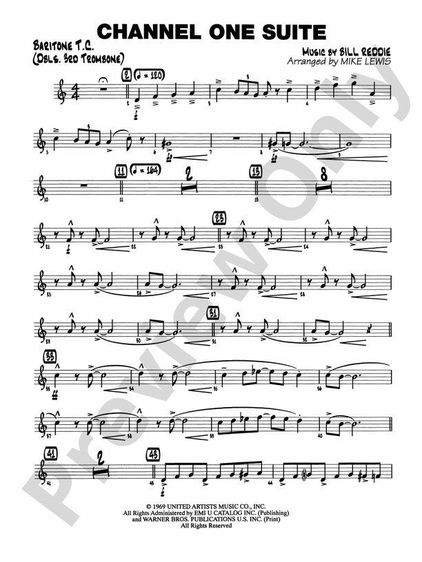 Channel One Suite: Baritone T.C.: Baritone T.C. Part - Digital Sheet ...