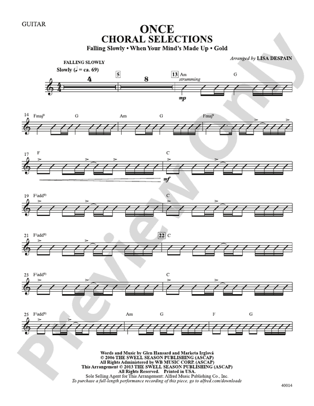 Once: Guitar: Guitar Part - Digital Sheet Music Download