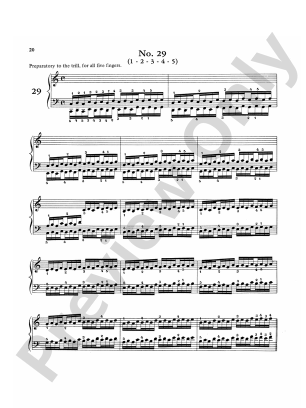 Hanon: The Virtuoso Pianist (Volume II): No. 29 Part - Digital Sheet Music Download