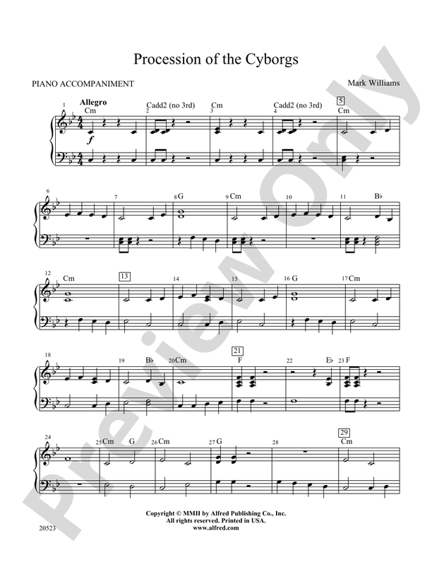 Procession of the Cyborgs: Piano Accompaniment: Piano Accompaniment ...