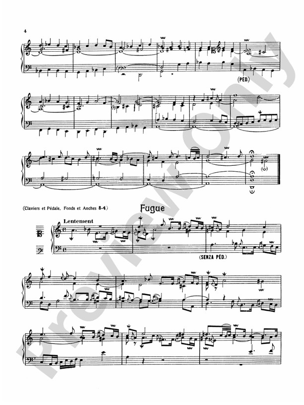 Clerambault: Organ Book: Suite I: Fugue Part - Digital Sheet Music Download