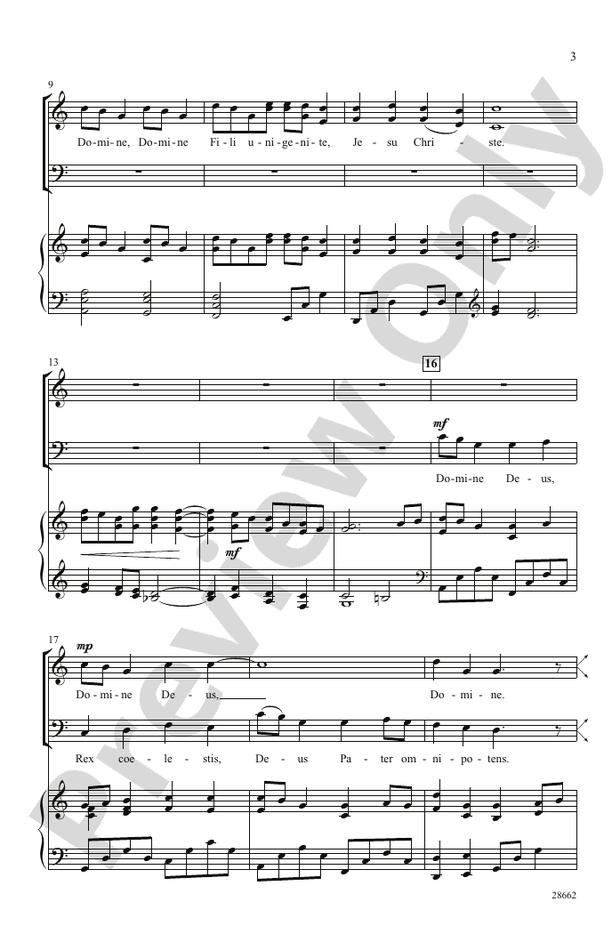 Domine Deus: SATB Choral Octavo: Ruth Morris Gray - Digital Sheet Music Download
