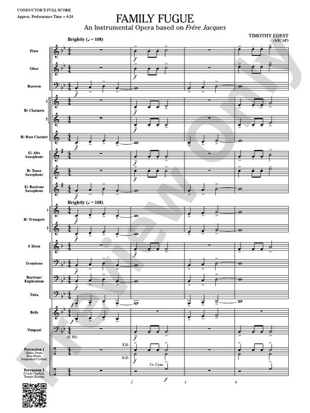 Family Fugue: Score: : Timothy Loest - Digital Sheet Music Download