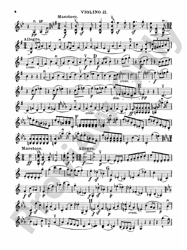 Beethoven: String Quartets, Volume III: String Quartet, Op. 127 (Violin II) Part - Digital Sheet ...