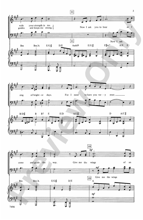 Give Me Wings: SATB Choral Octavo: David Sprunger - Digital Sheet Music ...