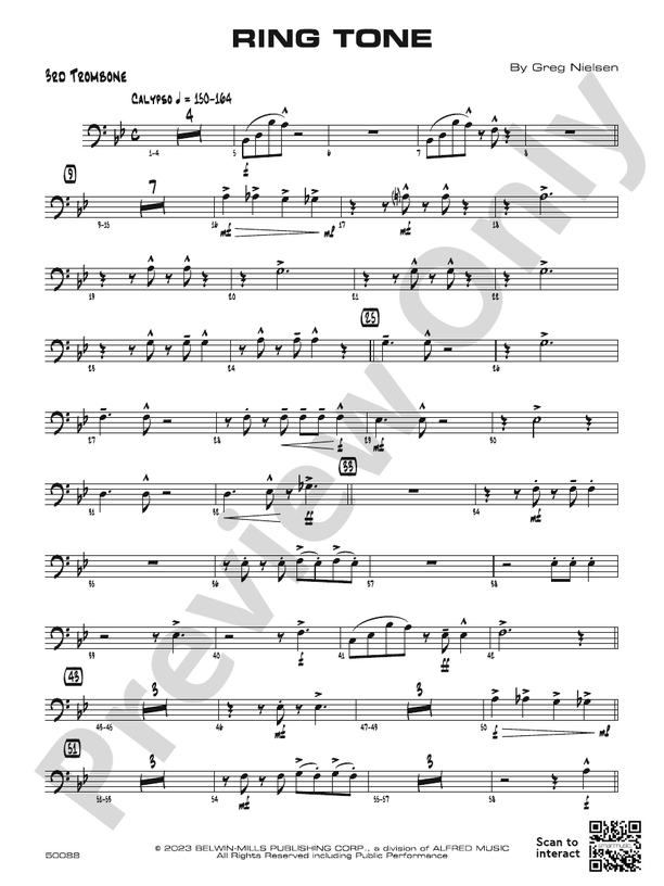 Ring Tone: 3rd Trombone: 3rd Trombone Part - Digital Sheet Music Download