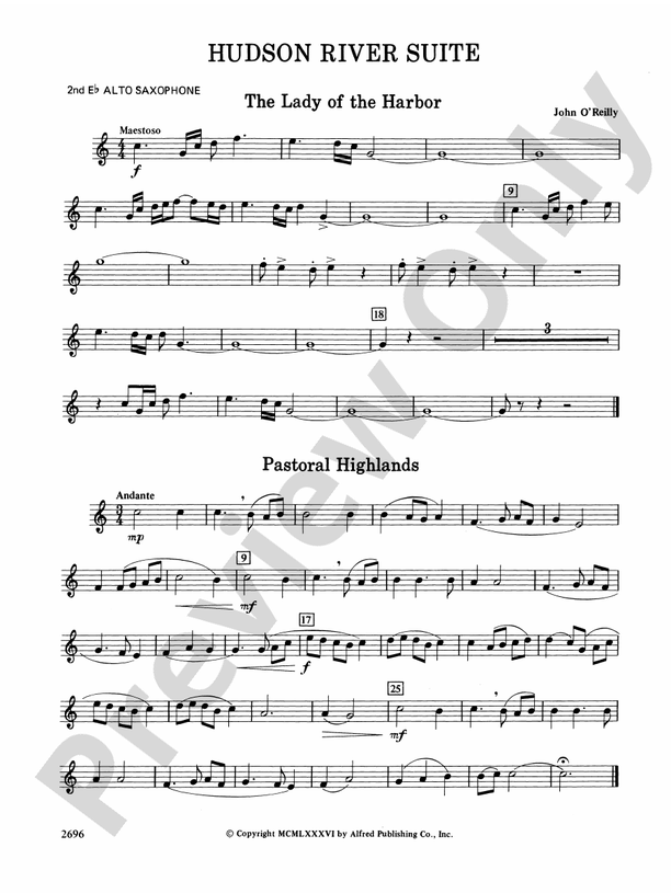 Hudson River Suite 2nd E Flat Alto Saxophone 2nd E Flat Alto