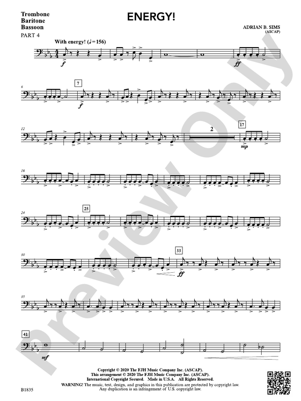 Energy!: Part 4 - Trombone / Euphonium / Bassoon: Part 4 - Trombone ...