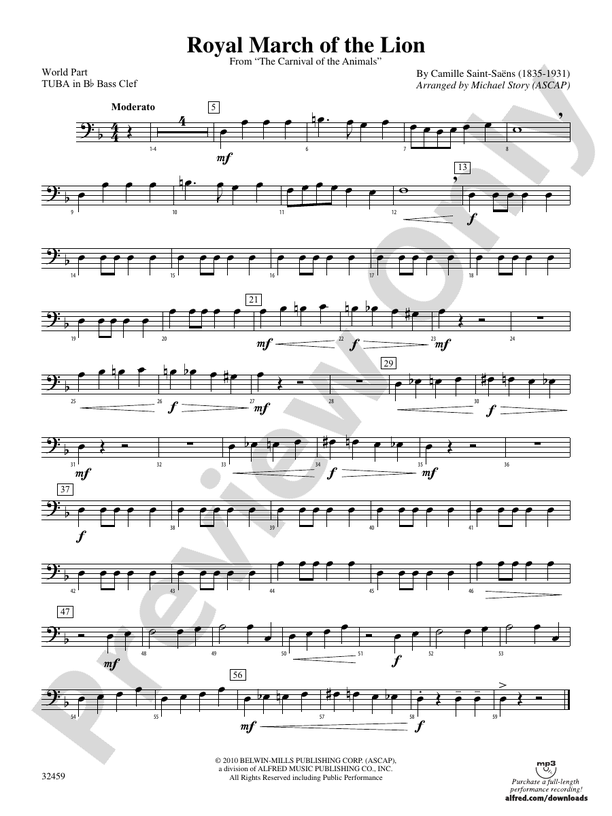 Royal March of the Lion: (wp) B-flat Tuba B.C.: (wp) B-flat Tuba B.C ...