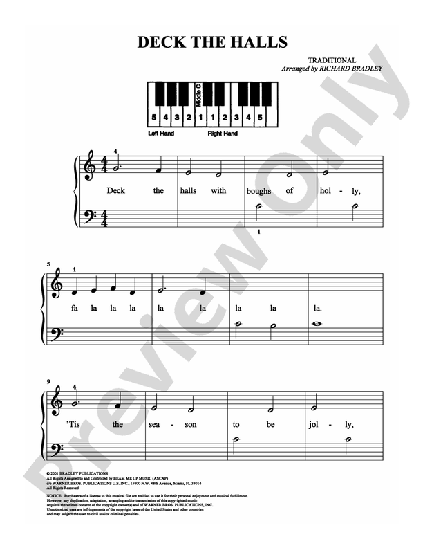 Deck the Halls: Easy Piano: Traditional - Digital Sheet Music Download