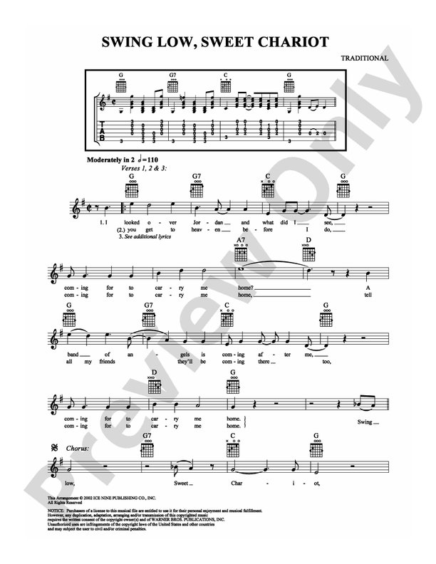 Swing Low, Sweet Chariot: Easy Guitar: Jerry Garcia - Digital Sheet ...