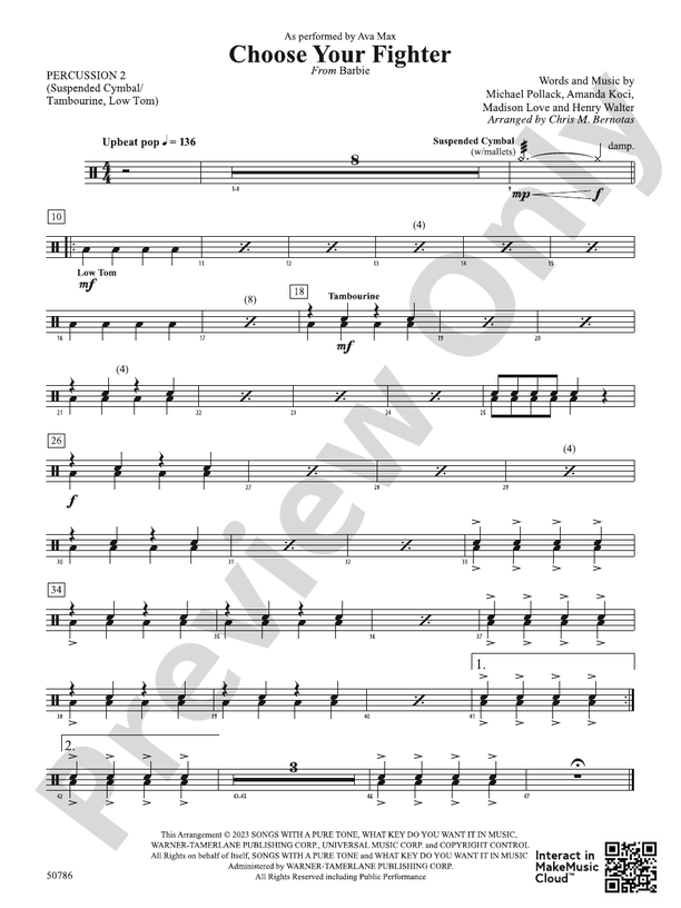 Choose Your Fighter: 2nd Percussion: 2nd Percussion Part - Digital ...