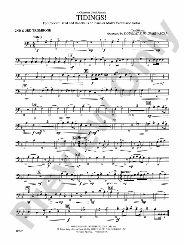 Tidings! (A Christmas Carol Fantasy): 2nd & 3rd Trombone: 2nd & 3rd Trombone Part - Digital ...