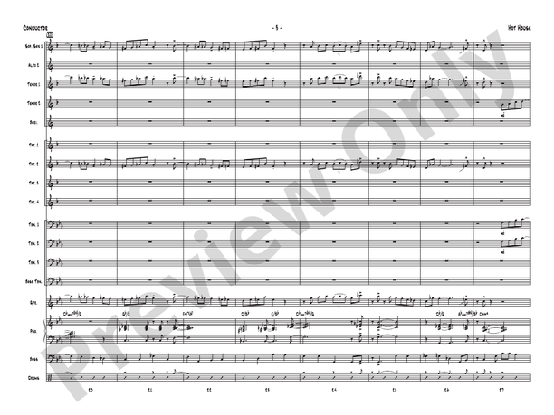Hot House: Jazz Ensemble Conductor Score & Parts: Tadd Dameron ...