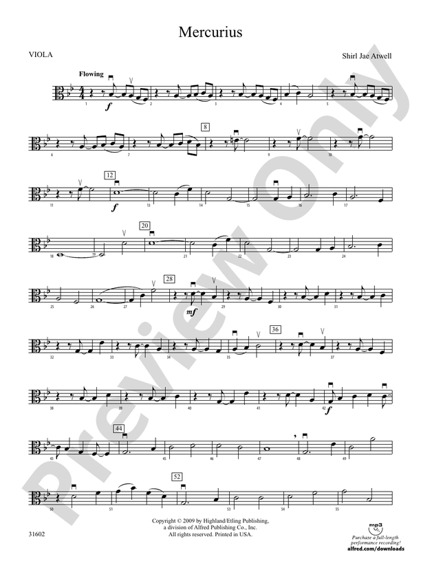 Mercurius: Viola: Viola Part - Digital Sheet Music Download