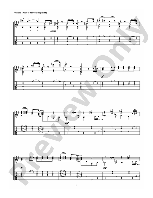 Parade of the Ewoks: Guitar TAB: John Williams - Digital Sheet Music ...