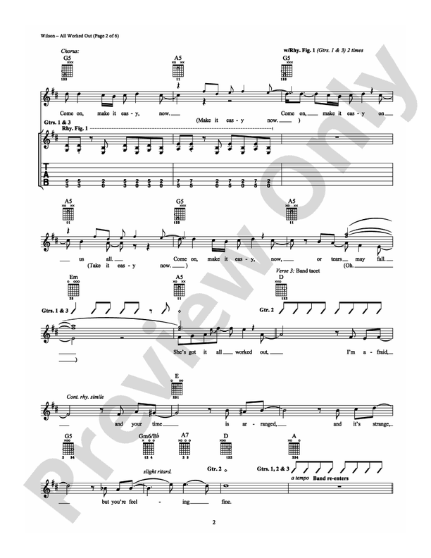 All Worked Out: Guitar TAB: Semisonic - Digital Sheet Music Download