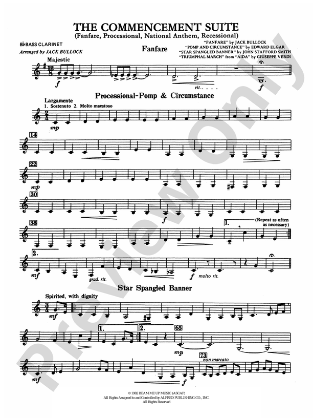 Commencement Suite (featuring a Fanfare, Processional, The National ...