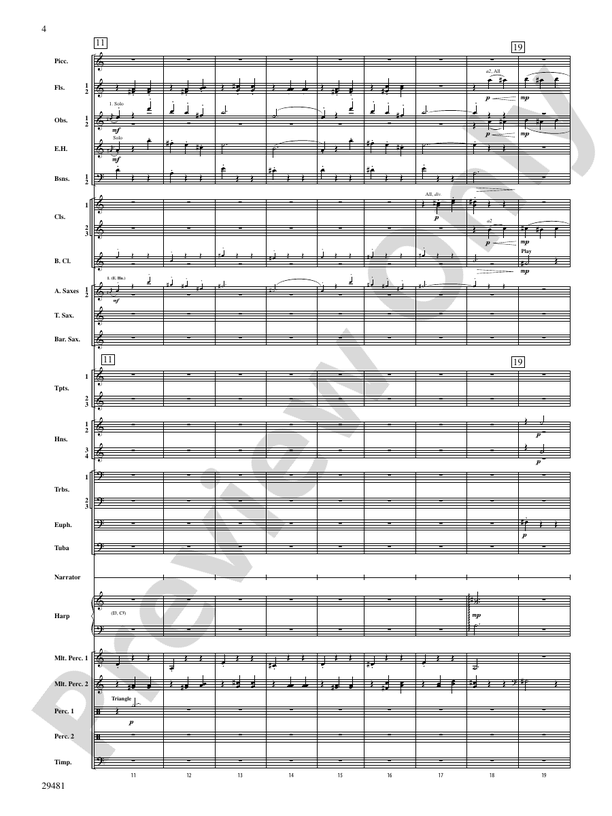Casey at the Bat: Score: Concert Band Score - Digital Sheet Music Download
