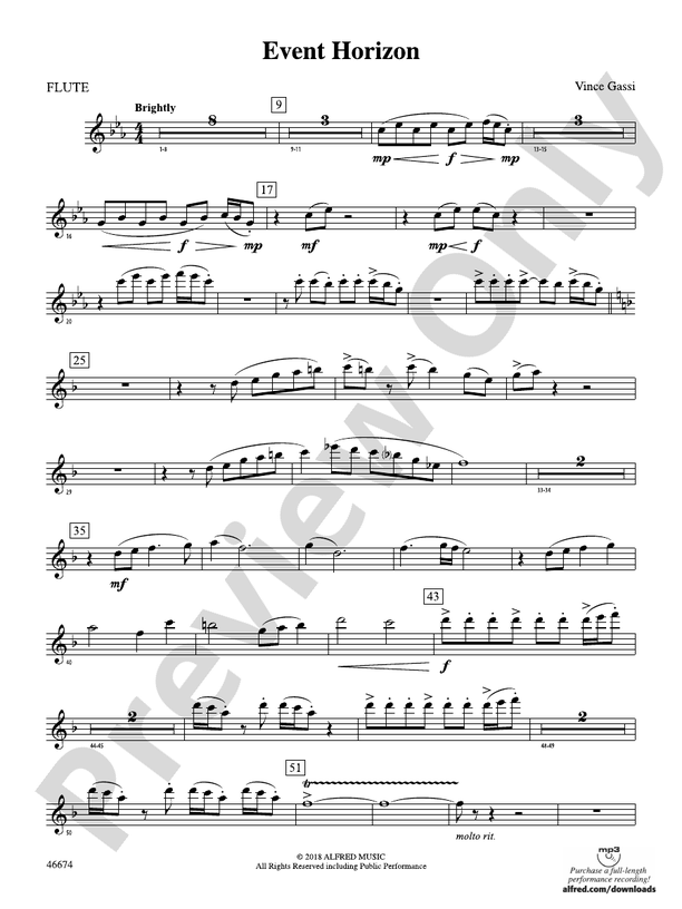Event Horizon: Flute: Flute Part - Digital Sheet Music Download