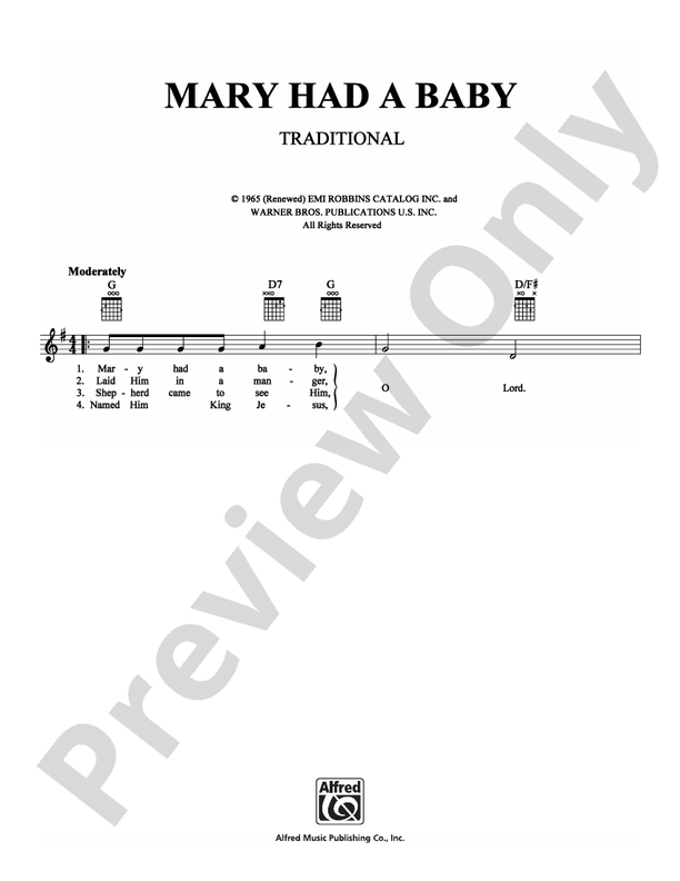 Mary Had a Baby: Lead Sheet: Traditional - Digital Sheet Music Download