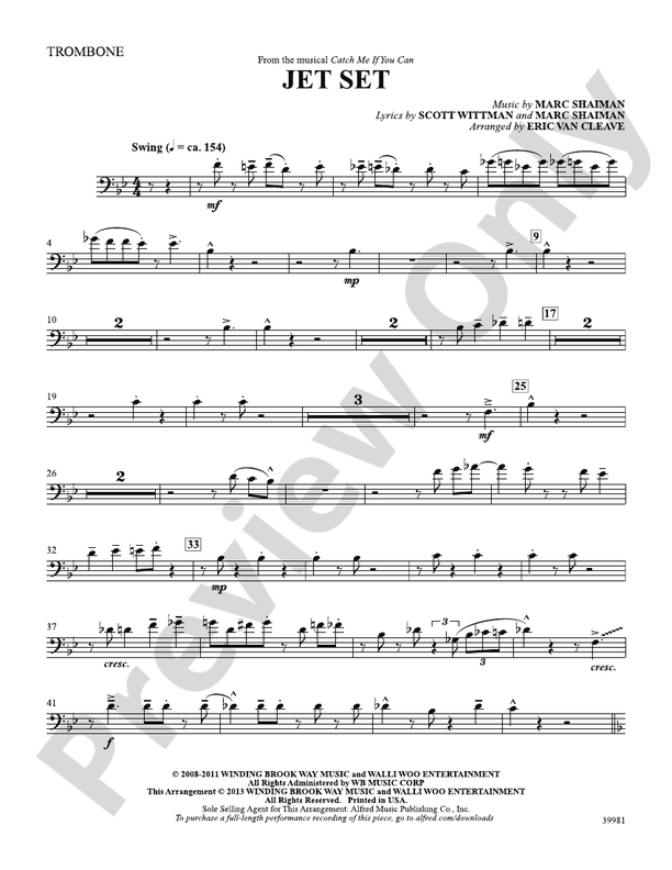 Jet Set (from the musical Catch Me If You Can): 1st Trombone: 1st ...