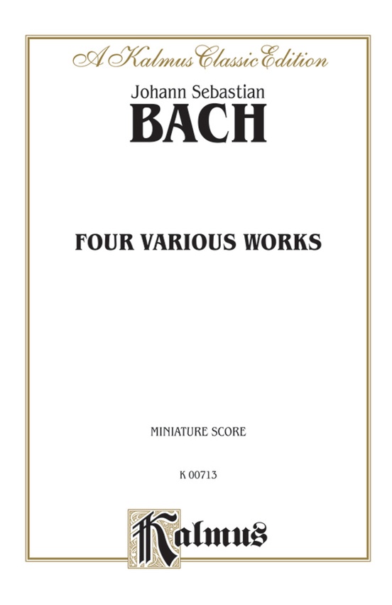 Bach: Various Works: Cello Miniature Score: Johann Sebastian Bach ...